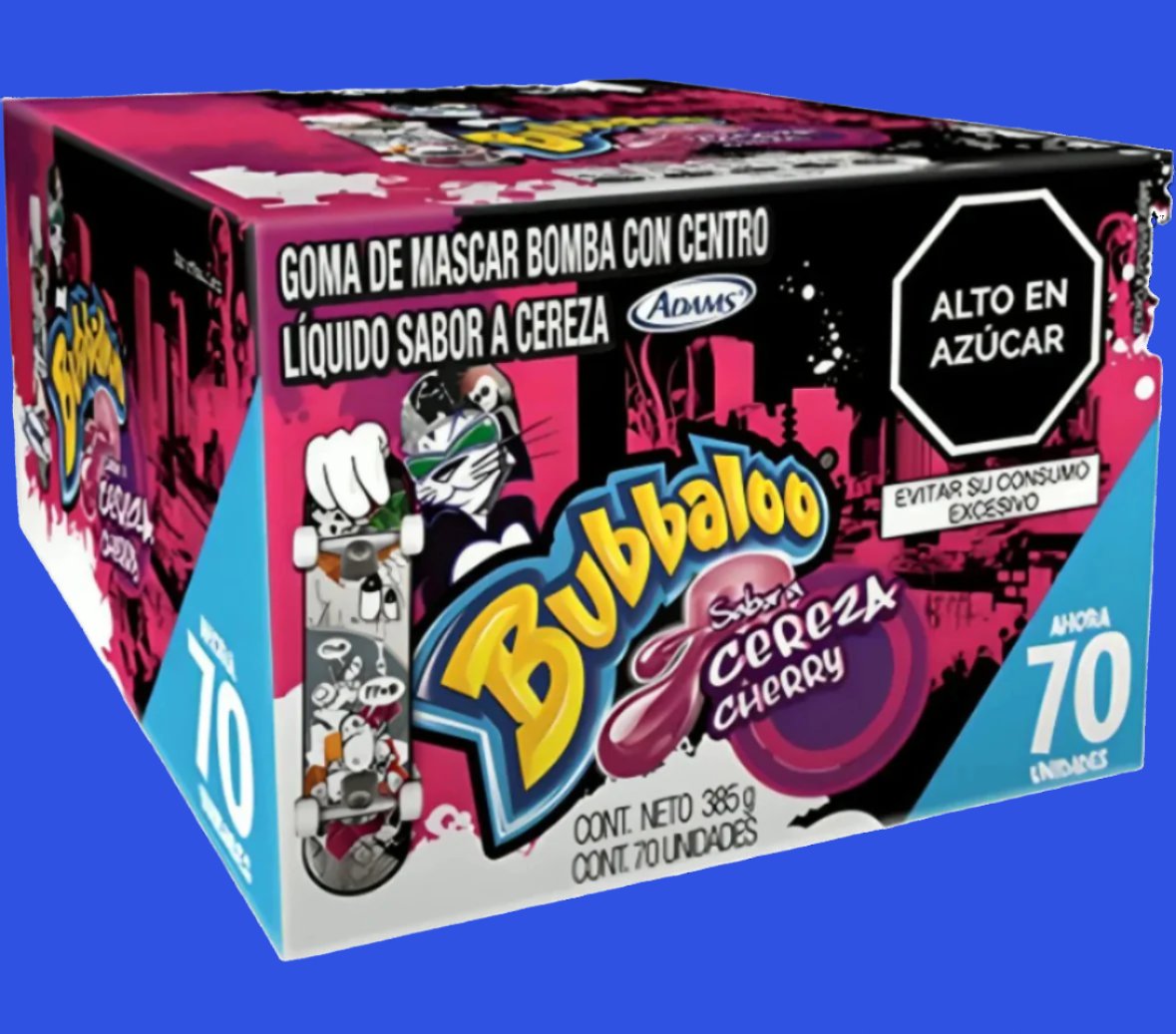 Bubbaloo Cereza - 70 Unidades – Chucherias Venezolanas